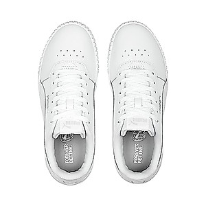 PUMA Women's Carina 2.0 Sneaker, White White Silver, 9