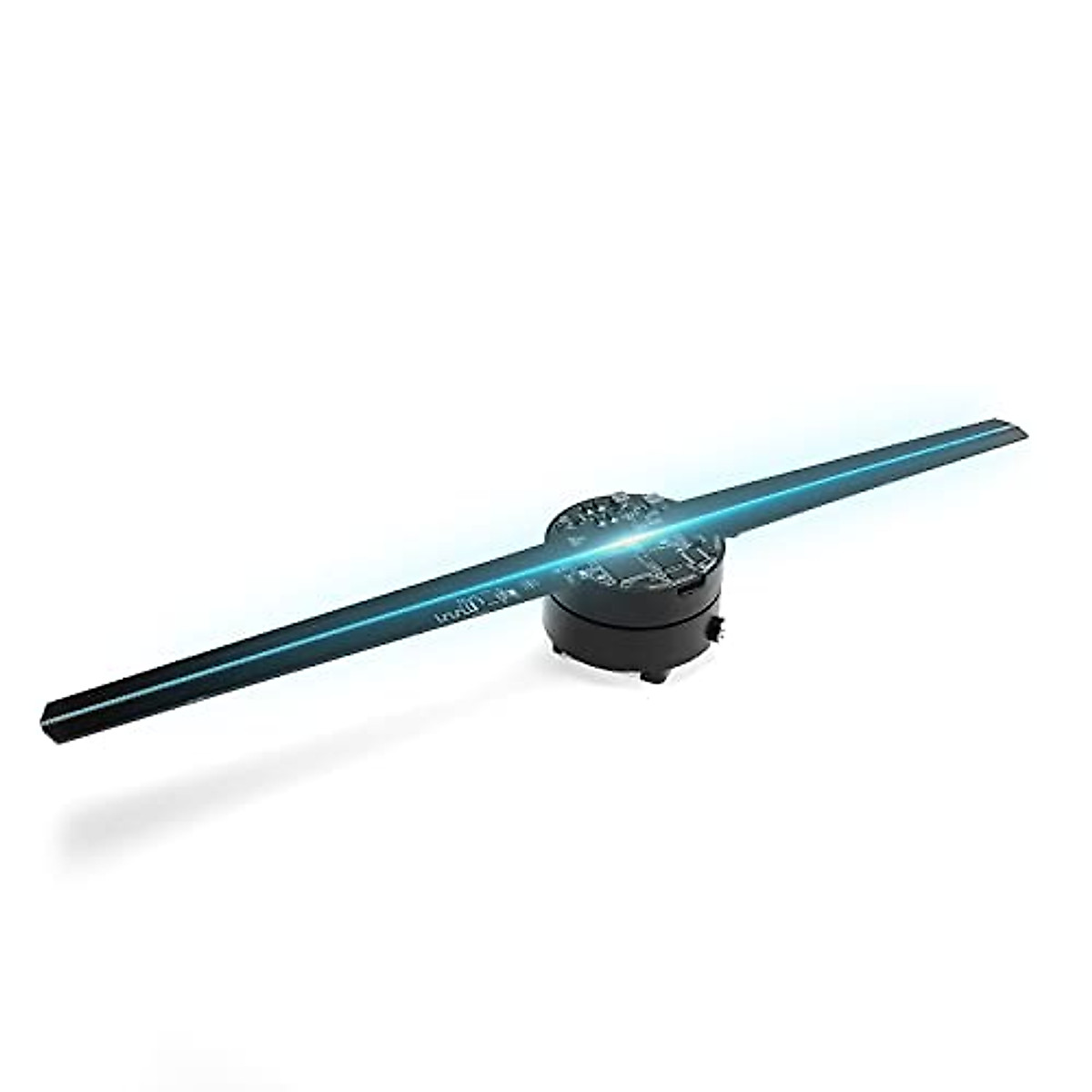 WISVANAI 3D Hologram Fan Projector, WiFi Control Holographic Advertising Display Fan with 384 LED Beads, 16.5inch Bluetooth Speaker Supported Video Projector