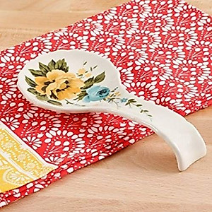 Pioneer Woman 8.5 Inch Rose Shadow Spoon Rest