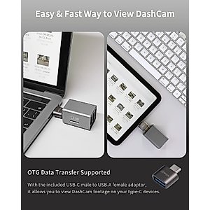 JOWUA 3 Port USB HUB with DashCam Reader Compatible with Tesla Model 3, Model Y Glovebox, Support OTG, 3X USB-A Port Support USB 3.0