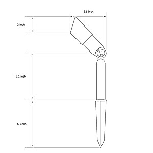 Malibu Landscape Spotlight 20W Flood Light 12V Low Voltage Outdoor Yard Light 176 Lumen 3000K Warm White Metal Landscape Lighting with Halogen Replacement Bulb Connector and Stake