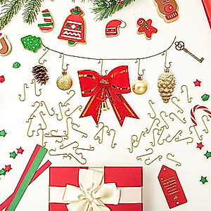 100 Pack Ornaments Hooks, Christmas Ornament Hooks, Hooks for Christmas Ornaments, Christmas Tree Hooks for Ornaments, Ornaments Hooks for Christmas Trees, Christmas Tree Decoration Hangers, Gold