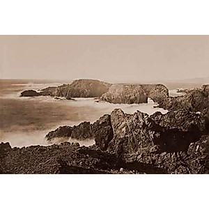 Posterazzi Coast View off Mendocino California 1863 Poster Print by Carleton Watkins, (12 x 18)