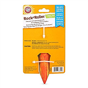 Arm & Hammer Rock-N-Roller Stuffable Dental Chew Toy for Dogs | Perfect Fit for Tennis Ball | Best Dog Chew Toy For the Toughest Chewers | Reduces Plaque & Tartar Buildup Without Brushing, Red