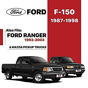 Tailgate Door Handle Assembly - Compatible with 1987-1998 Ford F-Series, 1993-2003 Ford Ranger; 1994-2010 Mazda B-Series Trucks - Textured Metal - OEM F87Z-9943400-AAF, 79603, FO1915103