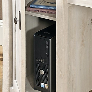 Sauder Edge Water Computer Desk, L: 59.06" x W: 23.23" x H: 29.02", Chalked Chestnut finish