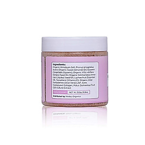 Malibu Organics Himalayan Scrub – All-Natural Body Exfoliant with Collagen and Stem Cells - Organic Body Scrub to Exfoliate and Moisturize Skin – Deep Cleansing Himalayan Pink Salt Scrub – 8.8oz