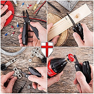 Bundle of 2 Items - Multitool with Knife and Pliers - Utility Set of Mini Tools for Everyday Use - Camping Knives - CSGO Karambits for Men and Women - Best for Hiking Survival Hunting Fishing - Gifts