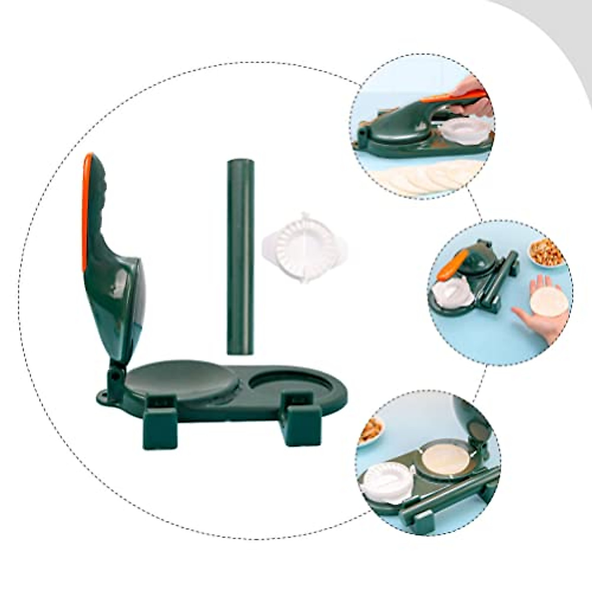 Housoutil Crepe Maker Dumpling Maker Tools Tortilla Press Tortilla Maker Plastic Dough Presser Tool Mexican Taco Quesadilla Maker Kitchen for Dumpling Pasta Pizza Hand Tools