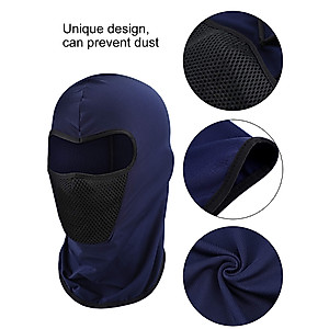 6 Pieces Balaclava Face Mask Motorcycle Mask Windproof Camouflage Fishing Cap Face Cover for Sun Dust Protection (Black Coffee Dark Grey Khaki Navy Blue Shiny Green)