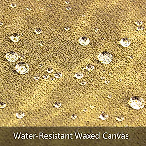 MyFirePlaceDirect Heavy Duty Waxed Canvas Log Carrier Tote Bag with Unique Embroidered Logo, Extra Large Durable Firewood Holder with Strong Comfort Handle, Heavy Duty Wood Carrying Bag Rust