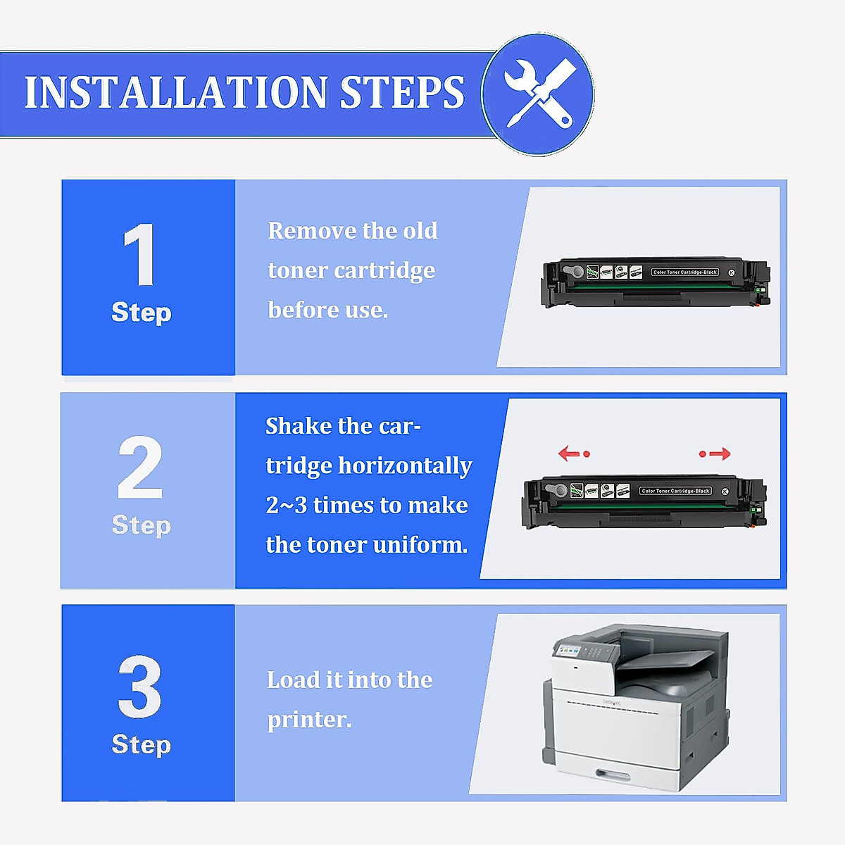 206A Toner Cartridge (with Chip) Compatible for HP W2110A W2111A W2112A W2113A Toner, Work for Color Pro M255dw M255nw MFP M282nw M283 Series Printers, 2 Black