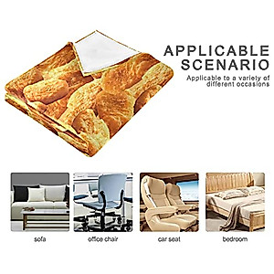 Chicken Nuggets Throw Blanket for Teens Boys Girls and Adults Soft Warm Cozy Funny Food Midweight Flannel Blankets for Couch Sofa Bed Camping Travel Home Decor 50" X 60"