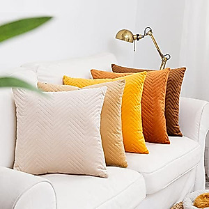 Gloppie Throw Pillow Covers Couch Pillows Cover 18x18 Bedroom Pillow Case Decorative Pillow Case Cushion Covers for Sofa Bed Office Living Room Modern Room Decor Yellow