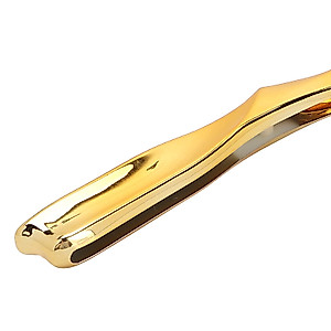 Razor Professional Foldable Straight Razor Barber Men's Razor Shaver Plating Blade Holder Razor Holder for Precise Beard Wet Shave(Golden plating)