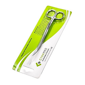 Cyanmed 1 Ea Premium 6 Inch Bent Handle Curved Embroidery Scissors-Perfect for Machine Embroidery Stainless Steel Light weight