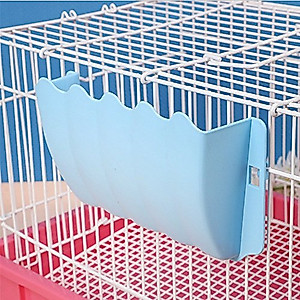 zswell Rabbit Hanging Feeder Grass Container Wall-Mounted Hay Manger Hay Rack Random Color