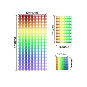 Rainbow Bath Towels Set for Bathroom, Soft Absorbent Durable Quick Dry Towel Set of 3 Multifuntion, 1 Bath Towel+1 Hand Towel +1 Washclothe, Colorful Gradient Plaid