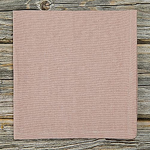 Country Maison Cloth Napkins | Pack of 6 Dinner Napkins | 18”X18” | 100% Cotton Cocktail Napkins | Table Napkins | Chambray | Peach