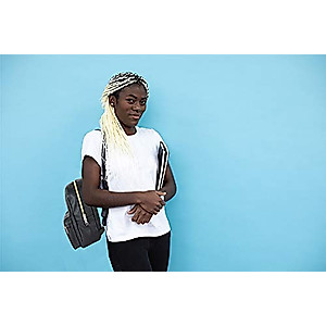 Emma & Chloe Vinyl Mini Backpack, Vegan Leather Small Fashion Backpack Purse for Girls, Teens, Women (Black)