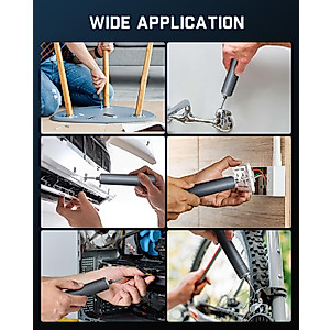 Fanttik S1 Ace 3.7V Cordless Screwdriver, Electric Screwdriver Kit with EVA Storage Bag, 3 Torque Settings, Max 6 N.m, 2000mAh Battery, LED Light, 1/4''Hex, Repair Tool for Furniture/AC/Desktop