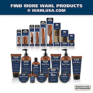 Wahl Beard & Mustache Folding Comb for Men's Grooming - Handcrafted & Hand Cut with Cellulose Acetate - Smooth, Rounded Tapered Teeth - Model 3326