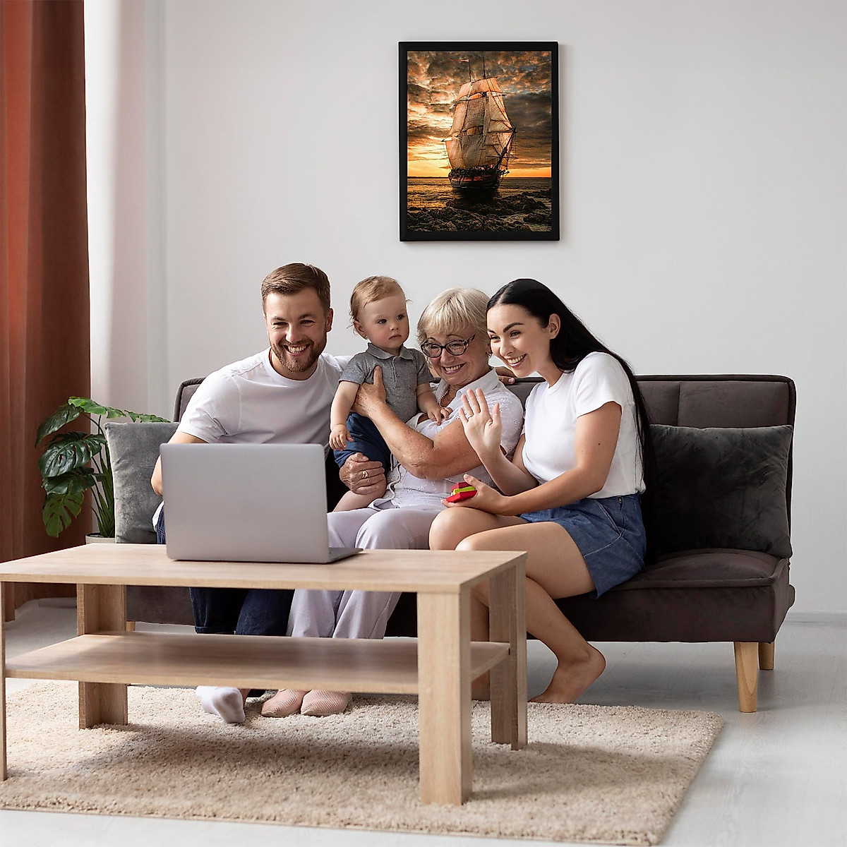 Blackbeards Pearl Pirate Ship Home Decor - Wall Art Print Great Mens Gift- Home Decor- Office Decor. Great for Man Cave- Rec Room-Study. Beautiful Clipper Ship & Sailing Art. Unframed - 8 x10