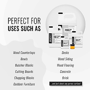 Real Milk Paint, Pure Tung Oil for Wood Finishing, Cutting Boards, Outdoor Furniture, Butcher Blocks, Wood Flooring, Food Grade, Waterproof, 32 oz