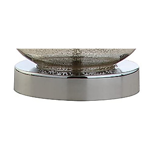JONATHAN Y JYL1028C Anya 20.5" Mini Glass LED Table Lamp, Transitional, Glam, Midcentury, Modern, Elegant, Office, Living Room, Family Room, Dining Room, Bedroom, Hallway, Foyer, Silver