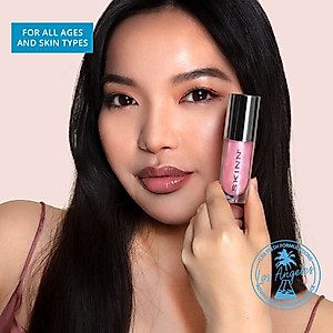 SKINN Luminous Blush Lip Oil - Support Collagen Production, Smooth Lines & Soothe Dry Cracked Lips - Hydrating Clear Lip Oils - Improve Skin's Elasticity, Texture & Glow - Vitamin C & Manuka Honey