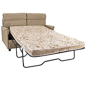 RecPro 60" RV Hide A Bed Loveseat | RV Sleeper Sofa | Cloth | Memory Foam Mattress | Pull Out Couch | RV Furniture | RV Love Seat | RV Couch | RV Living Room Furniture (Oatmeal)