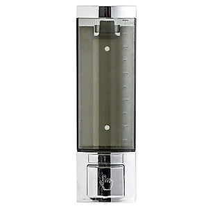 Soap Dispensers 250ml ABS Plastic Drill Free with Adhesive or Wall Mount with Screws Liquid Hand Soap Dispenser for Bathroom or Kitchen(Chrome)