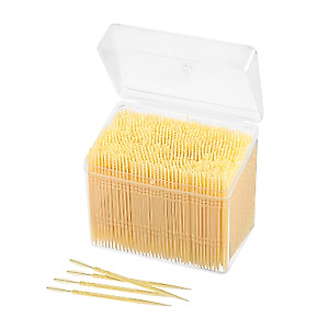 1000pcs Disposable Interdental Portable Plastic Toothpicks Oral Cleaner Stick Oral Gingival Dental Toothpicks Dental Flosser Pick (Random Color)