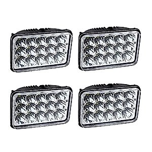 AMUNIESUN 4PCS 4X6 LED Headlights For Chevy Suburban C10 C20 K10 K30 K5 Blazer (1981-1987) Pick Up Trucks, Sealed High Low Beam DOT APPROVED H4651 H4642 H4652 H4656 H4666 H4668 H6545 Conversion Kit