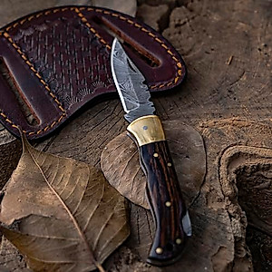 Shokunin USA - ExtremeCut - 7.1in Folding Knife - w/ 3.1in Clip Point Blade - Exotic Wenge Wood Handle for Outdoor, Tactical, Survival and EDC - Personalized Gifts (Knife with Personalization)
