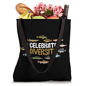 Celebrate Diversity Anglers Fishing Apparel Freshwater Fish Tote Bag