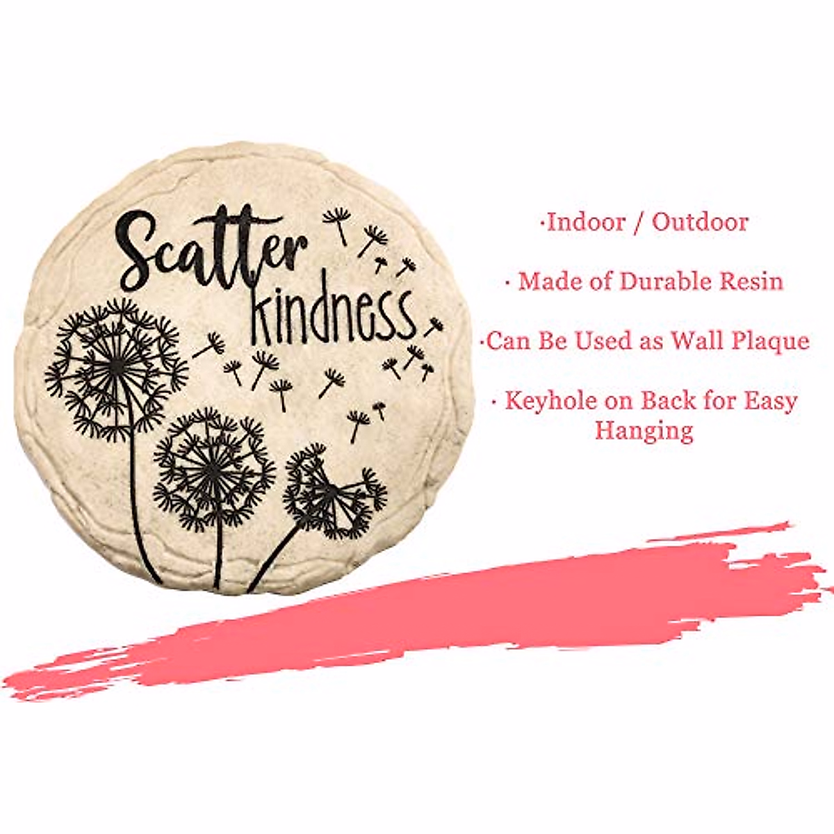 Spoontiques - Garden Décor - Scatter Kindness Stepping Stone - Decorative Stone for Garden