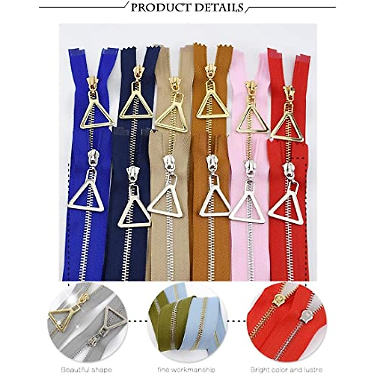 Nylon Coil Zipper Tape，Sewing Zippers，2Pcs 20/70cm 3# Metal Zipper Close End Open End Auto Lock Gold Silver Tooth Single Open Zip DIY Garment Sew Accessories Crafts Silver Army,Open-End-60cm ( Color :