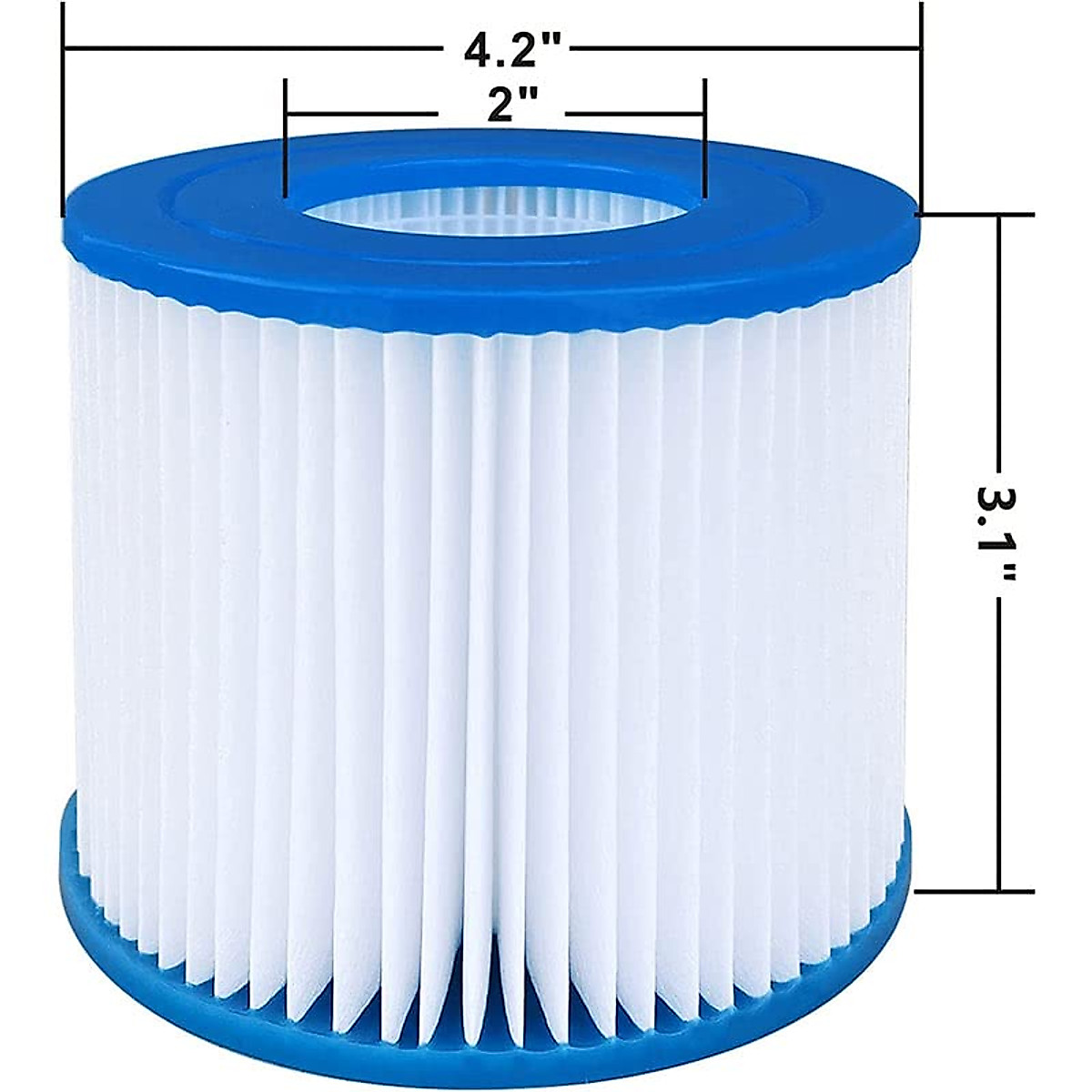 Cryspool VI Spa Filters Replacements for Type VI, Lazy-Z-Spa, 90352E Coleman SaluSpa hot tub Filter, 4 Pack