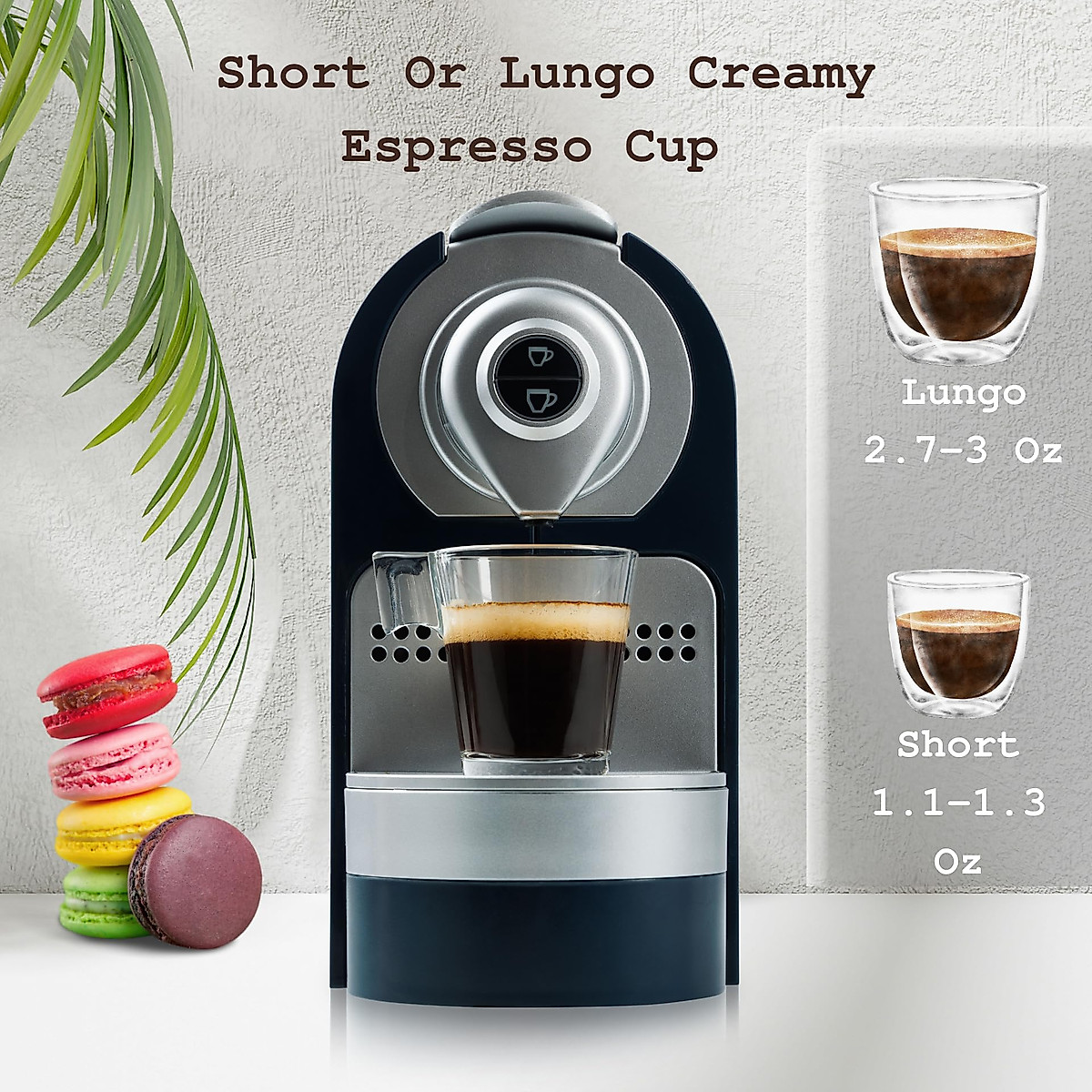 Mixpresso Espresso Machine for Nespresso Compatible Capsule, Single Serve Coffee Maker Programmable for Espresso Pods, Premium Italian 19 Bar High Pressure Pump 27oz 1400w Blue Coffee Maker