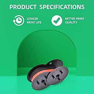 Cosob 3 Pack Calculator Ribbon Replacement for GR24BR Porelon 11216 Universal Twin Spool Ribbon Compatible with Sharp El-1197 PIII,Canon Mp11dx Printer (Black and Red)