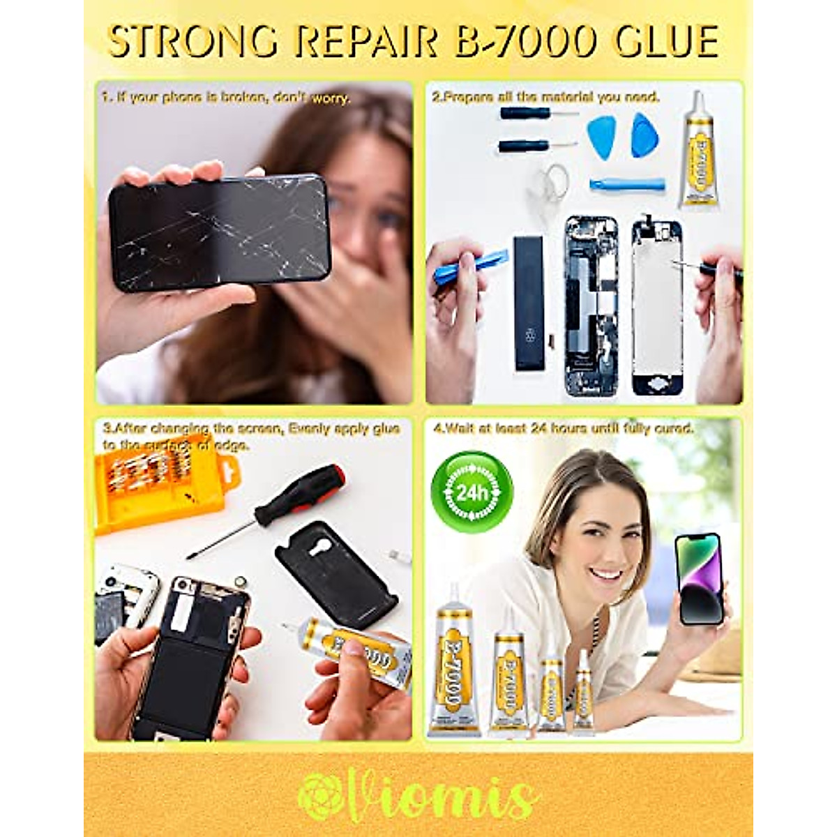 Flexible and Strong B7000 Glue - 15ml (2 Pack) - Multi-Purpose Adhesive for Crafts, Jewelry, and Repairs