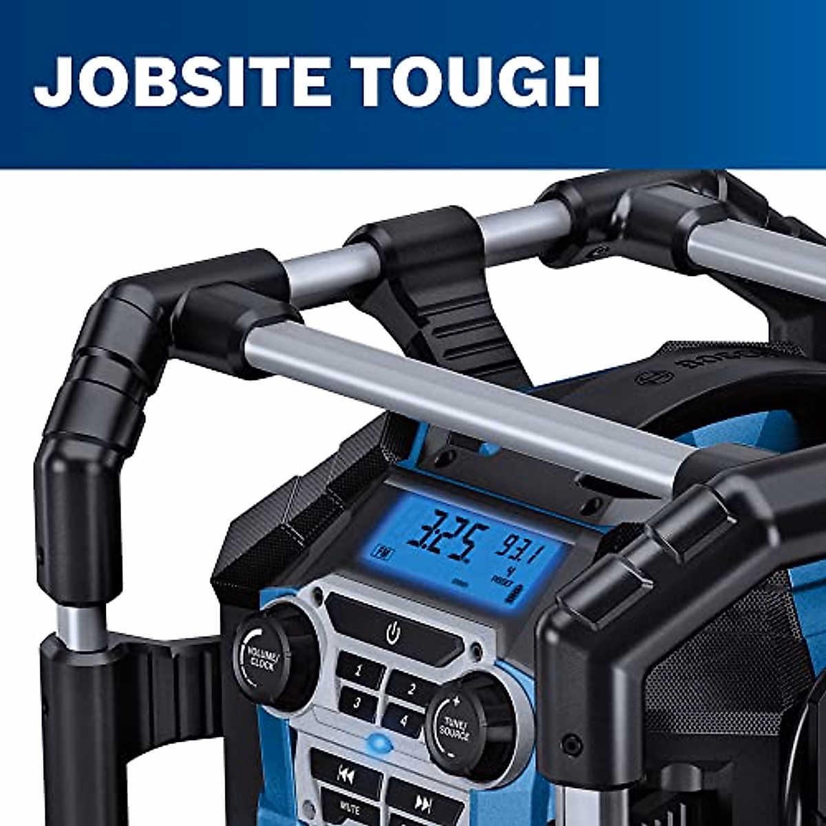 BOSCH GPB18V-5CN 18V Jobsite Radio with Bluetooth® 5.0 and Power Station , Black
