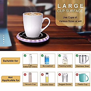 Coffee Mug Warmer Cup Warmer: Electric Canlde Warmer Plate Smart Mug Warmer for Desk Auto Shut Off Beverage Warmer Constant Temperature Home Office Use for Milk Tea Cocoa Hot Chocolate Water