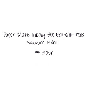 Paper Mate InkJoy 300RT Retractable Ballpoint Pens, Medium Point, Black, 12 Count