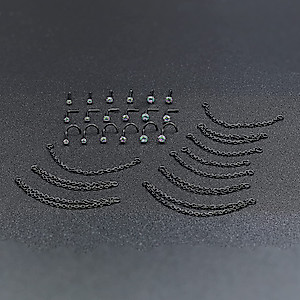 Nose Piercing Chain Across Nose Nostril Jewelry with Cubic Zirconia Nose Ring for Women Men Stainless Steel High Nostril Bridge Nose Cartilage Chain