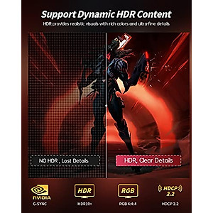 AGFINEST 8K DisplayPort to HDMI Cable[8K@60Hz,4K@144Hz,2K@240Hz], 6.6FT Unidirectional DP 1.4 to HDMI 2.1 Video Cable, Support HDR/HDCP 2.3/DSC 1.2 for PC, HP, DELL, AMD NVIDIA Graphics Card and More