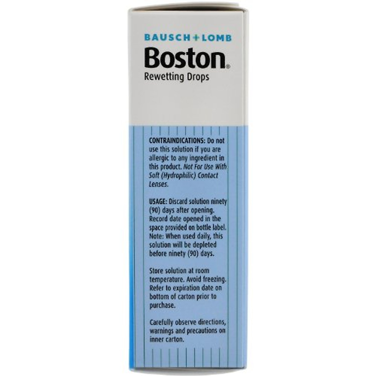 Bausch+Lomb Rewetting Drops for Rigid Gas Permeable Contact Lenses, 1/3-Ounce Bottles (Pack of 3)