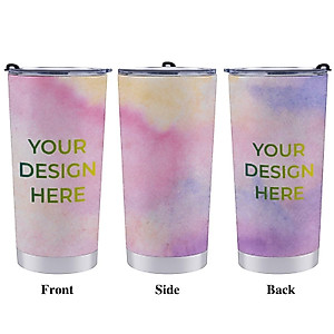 Personalized Stainless Steel Travel Mug Customized Bible Verse Scripture Quote Saying Coffee Cup Custom Insulated Tumbler with Lid Create Your Own Travel Tumbler for Home/Office/Party, 20oz