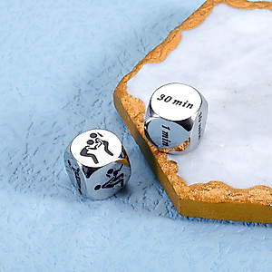 2 PCS Date Night Idea Couple Gifts for Women Men Valentines Day Gifts Minute Love Decision Dice for Him Her Naughty Game Dice Fun Dice for Adults Birthday Christmas Wedding Anniversary Engagement Gift